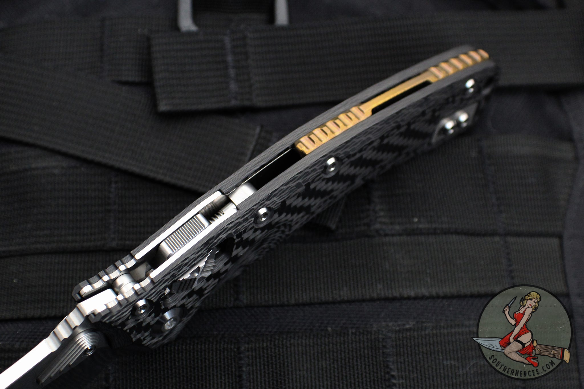 Marfione Custom Knives- Amphibian- Prototype Ram-Lok Folder- Carbon Fi ...