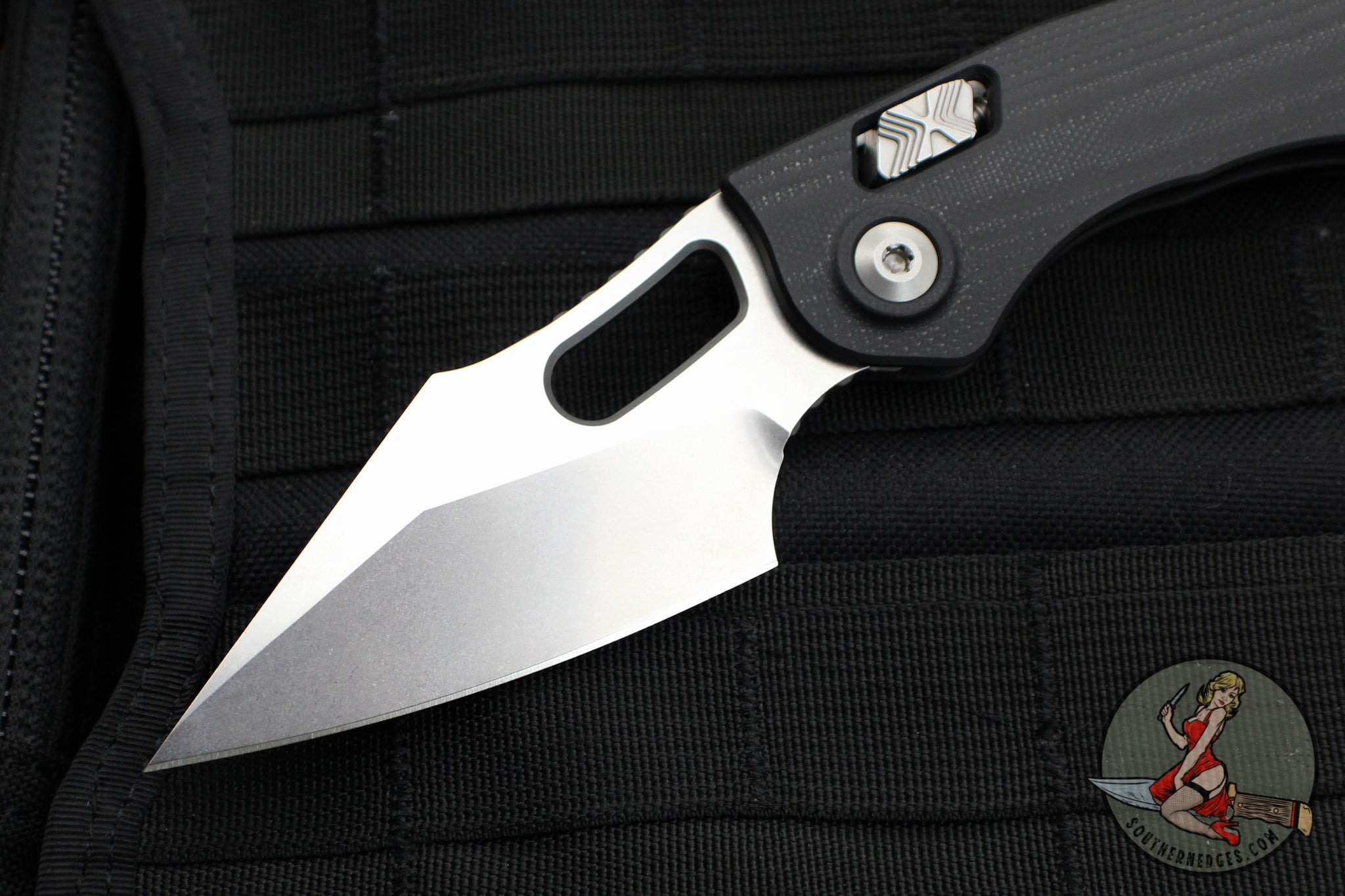 Marfione Custom Knives- Stitch- Prototype Ram-Lok Folder- Black G-10 H ...