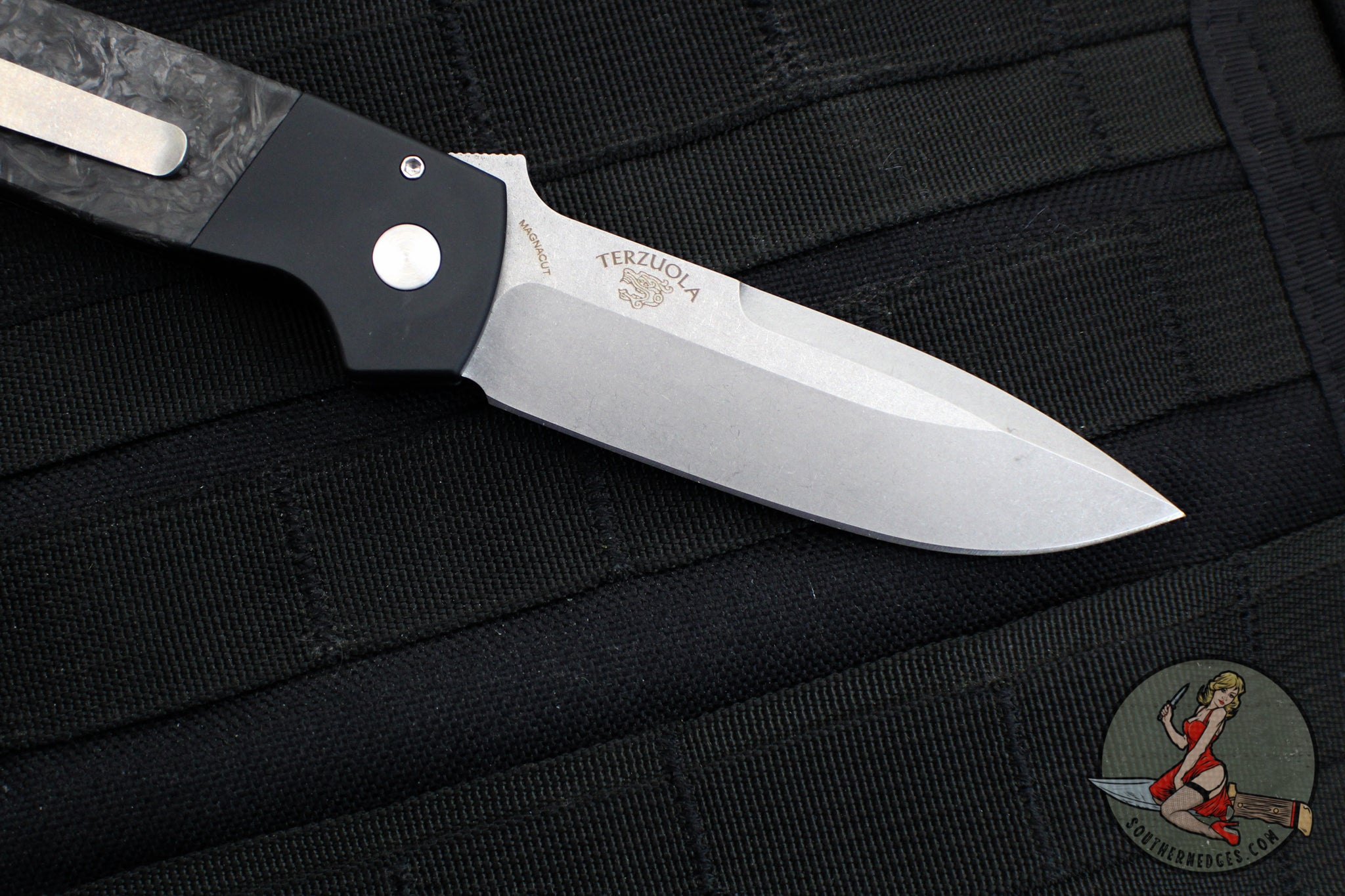 Protech Terzuola ATCF Out The Side (OTS) Auto Knife- Black Handle with ...