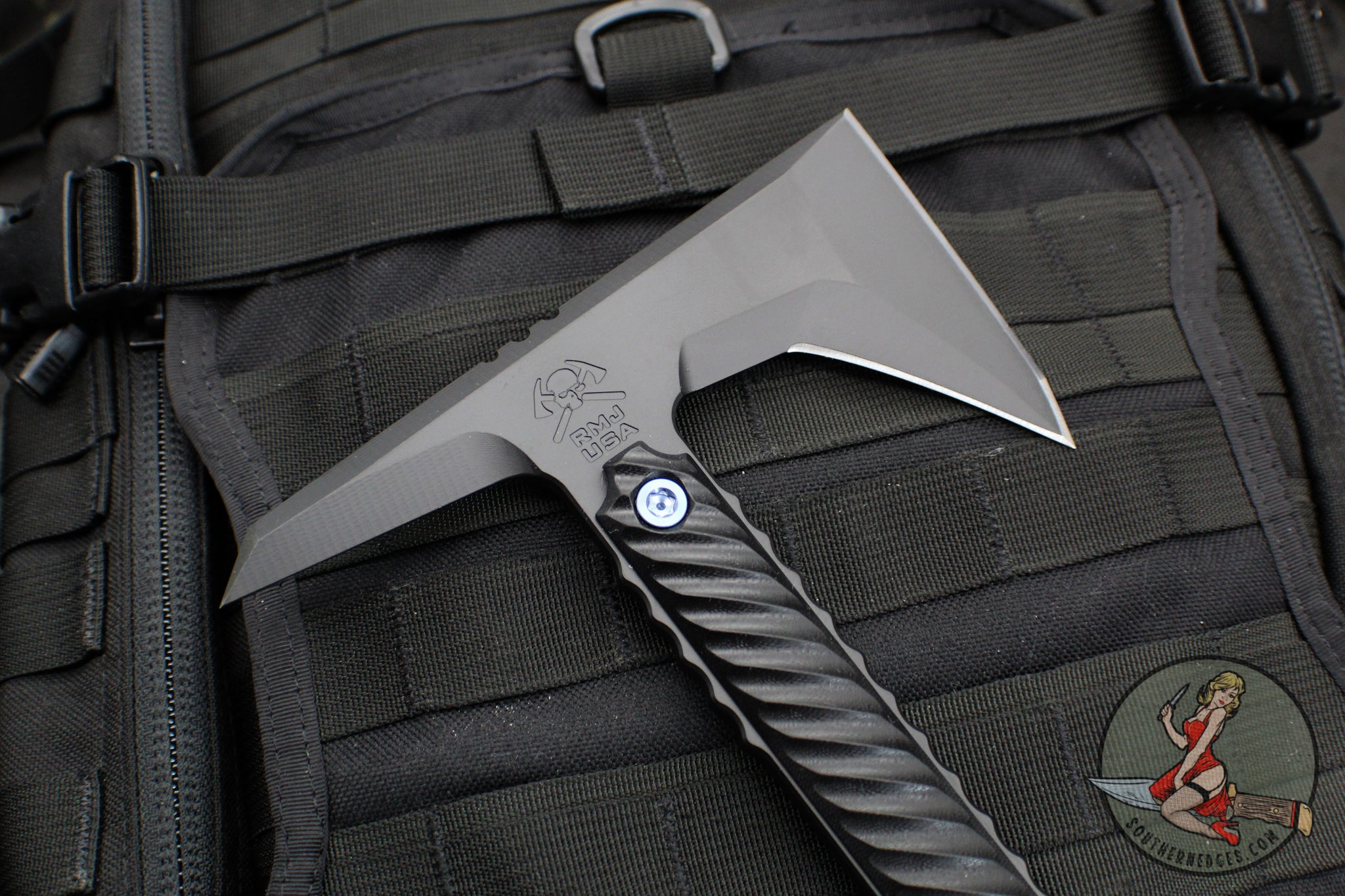 RMJ Tactical Ragnarok 12- Tomahawk- Graphite Black with Black G-10 Han ...